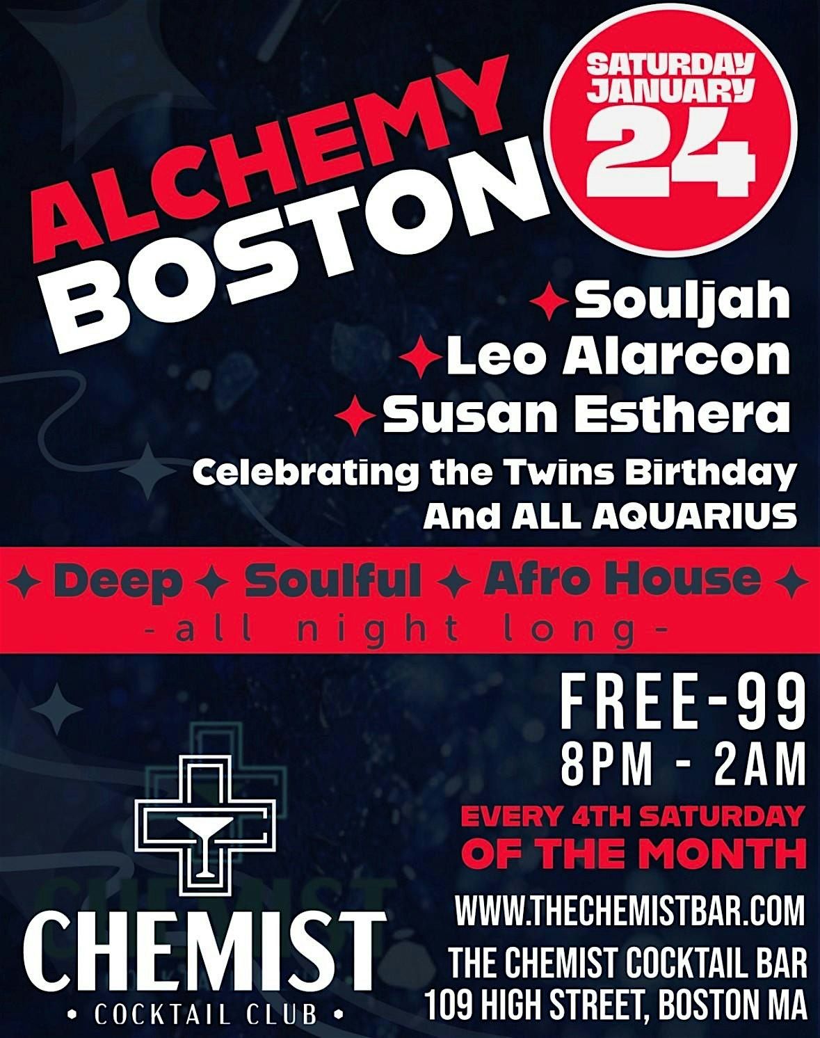 UNDERGROUND HOUSE MUSIC by ALCHEMY BOSTON, Chemist Cocktail Bar, Boston ...