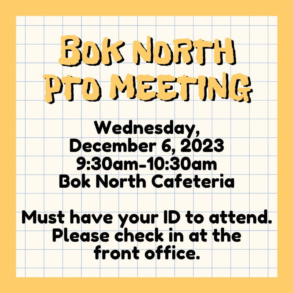 PTO Meeting, Edward W. Bok Academy North, Lake Wales, 6 December 2023 ...