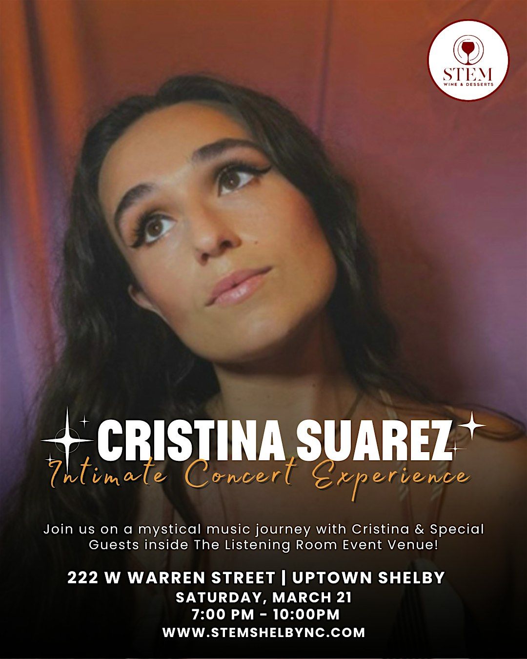 Cristina Suarez: An Intimate Concert Experience @ STEM, STEM Wine ...