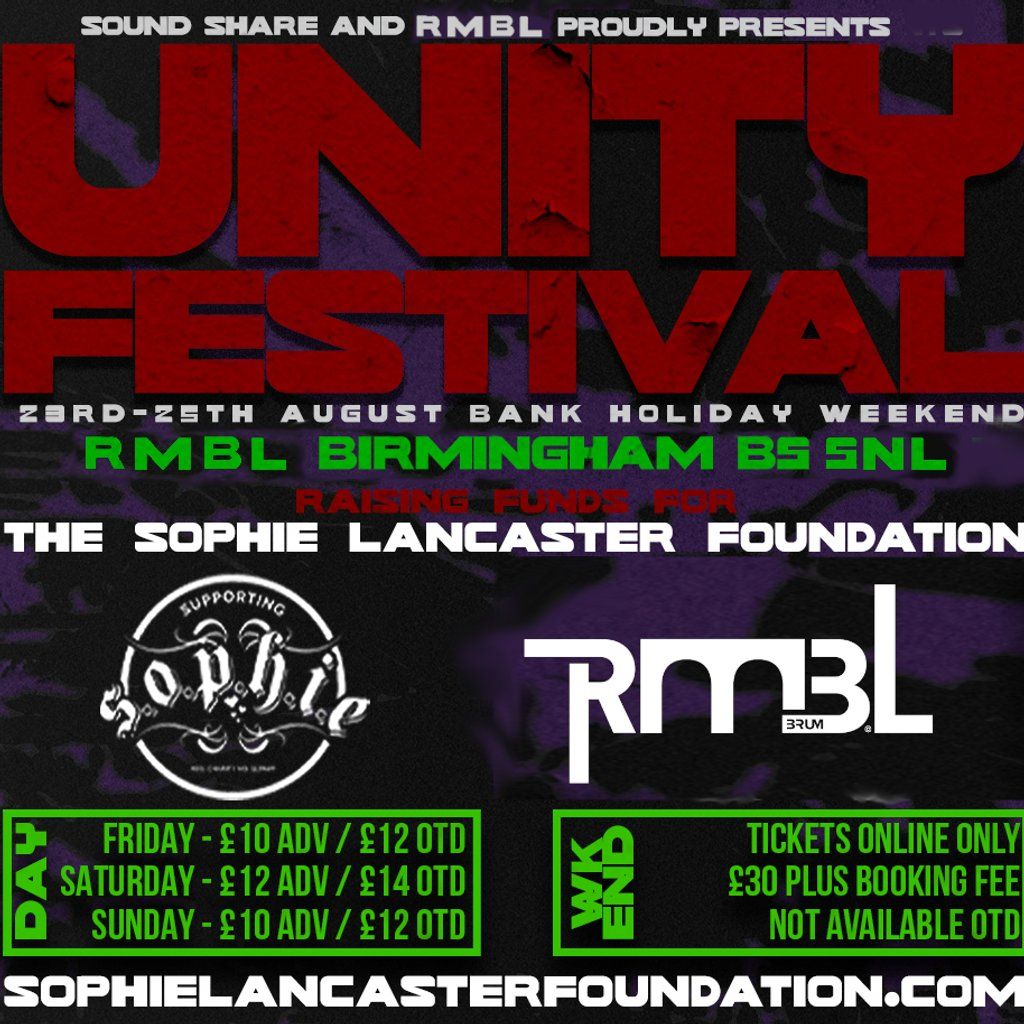 Unity Festival, RMBL, Birmingham, 23 August to 25 August | AllEvents.in