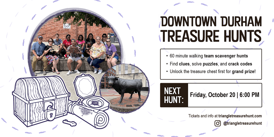Downtown Durham Treasure Hunt - Walking Team Scavenger Hunt!, Pour ...