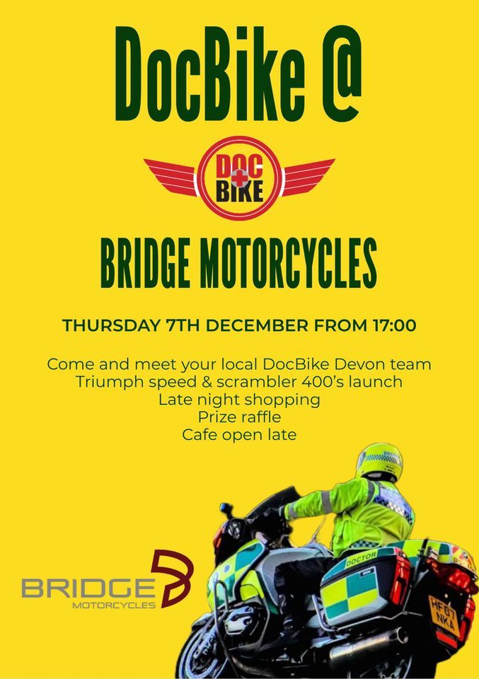 DocBike Devon @ Bridge’s Triumph Speed and Scrambler 400 launch, Bridge ...