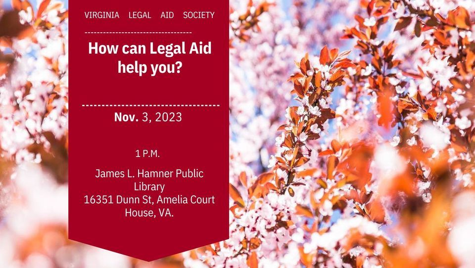 Virginia Legal Aid Society, James L. Hamner Public Library, Amelia ...