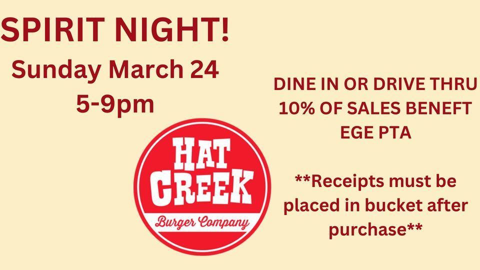 Hat Creek Spirit Night!, Hat Creek Burger Company (Buda), 24 March 2024 ...