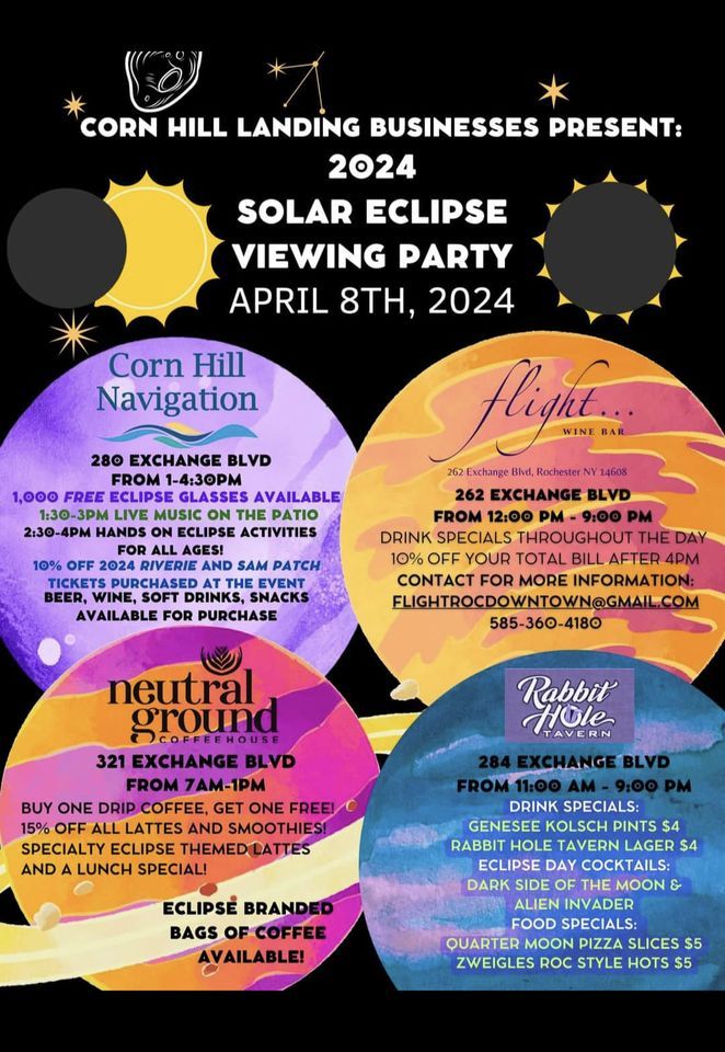 Solar Eclipse Viewing Party, Riverie, Rochester, 8 April 2024 ...
