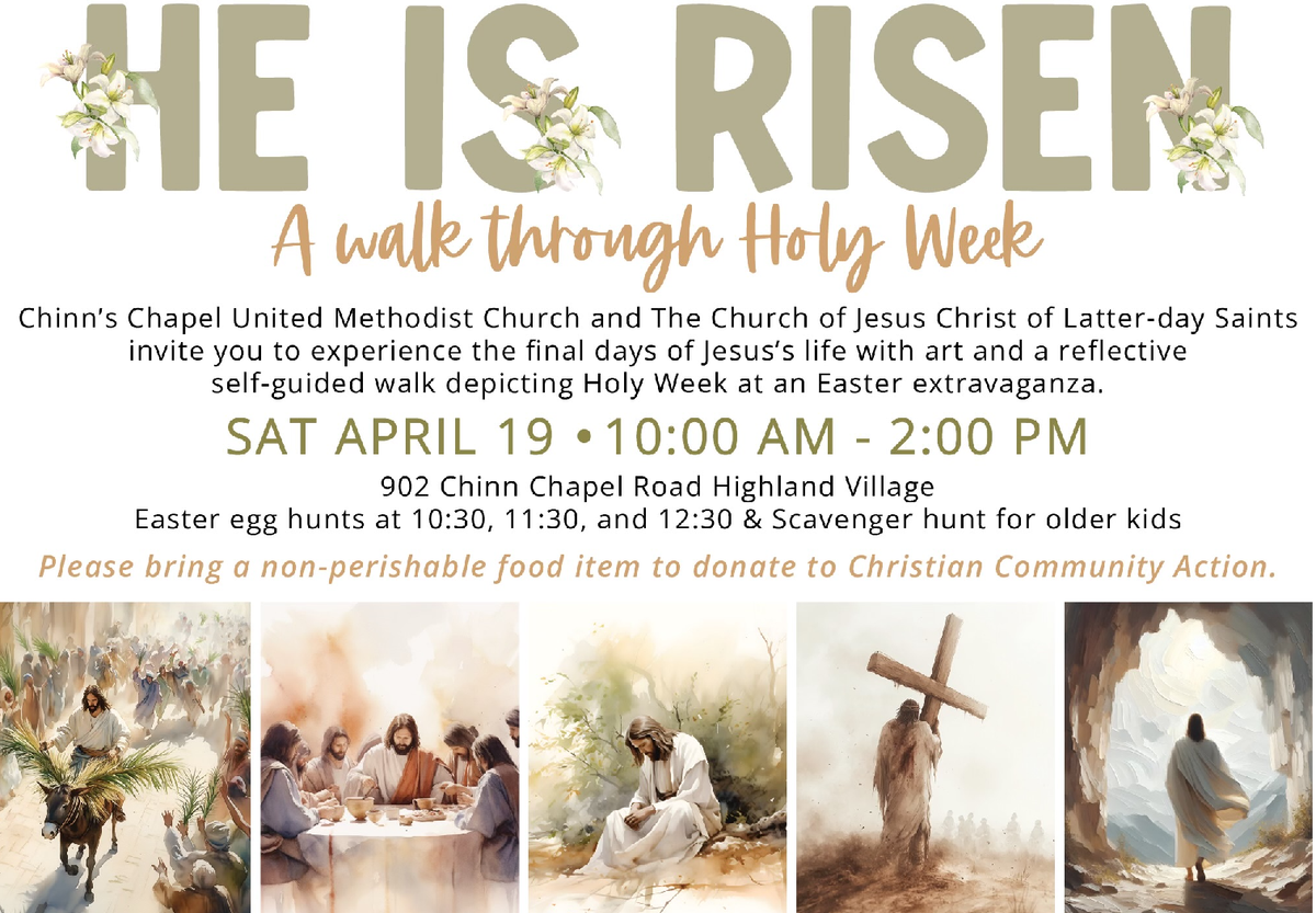 Easter Extravaganza - A Walk Through Holy Week, The Church of Jesus ...