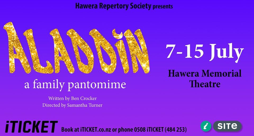 Aladdin - a family pantomime, Hawera Memorial Theatre & Community ...