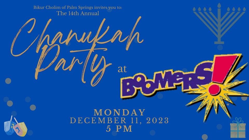 14th Annual Chanukah Party @ Boomers!, Boomers Palm Springs, 11 ...