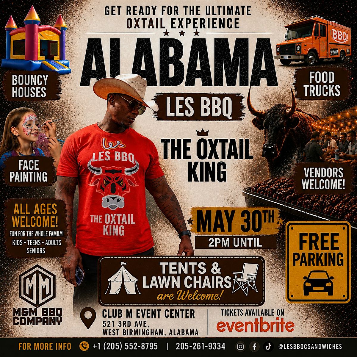 Les bbq the oxtail King alabama, Club M, Birmingham, 10 May to 30 May ...