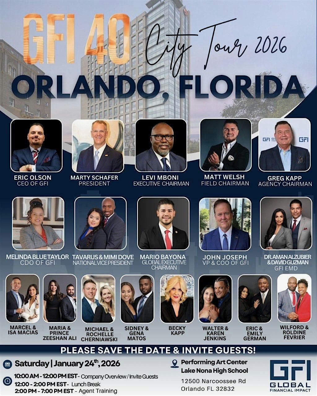 GFI 40 City Tour: Orlando, FL (FREE EVENT), Lake Nona High School ...