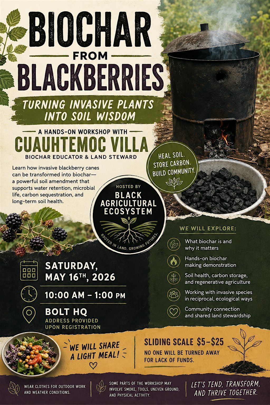 Biochar from Blackberries: Turning Invasive Plants into Soil Wisdom, 30 ...