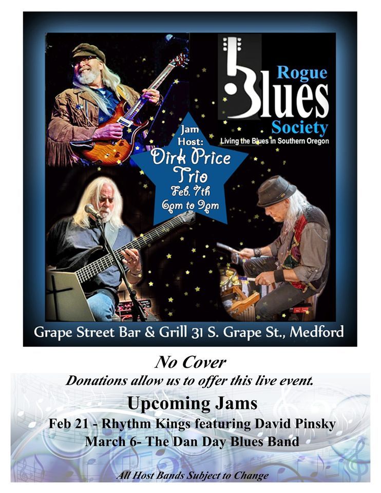 Wednesday Blues Jam, Grape Street Bar and Grill, Medford, February 7 ...