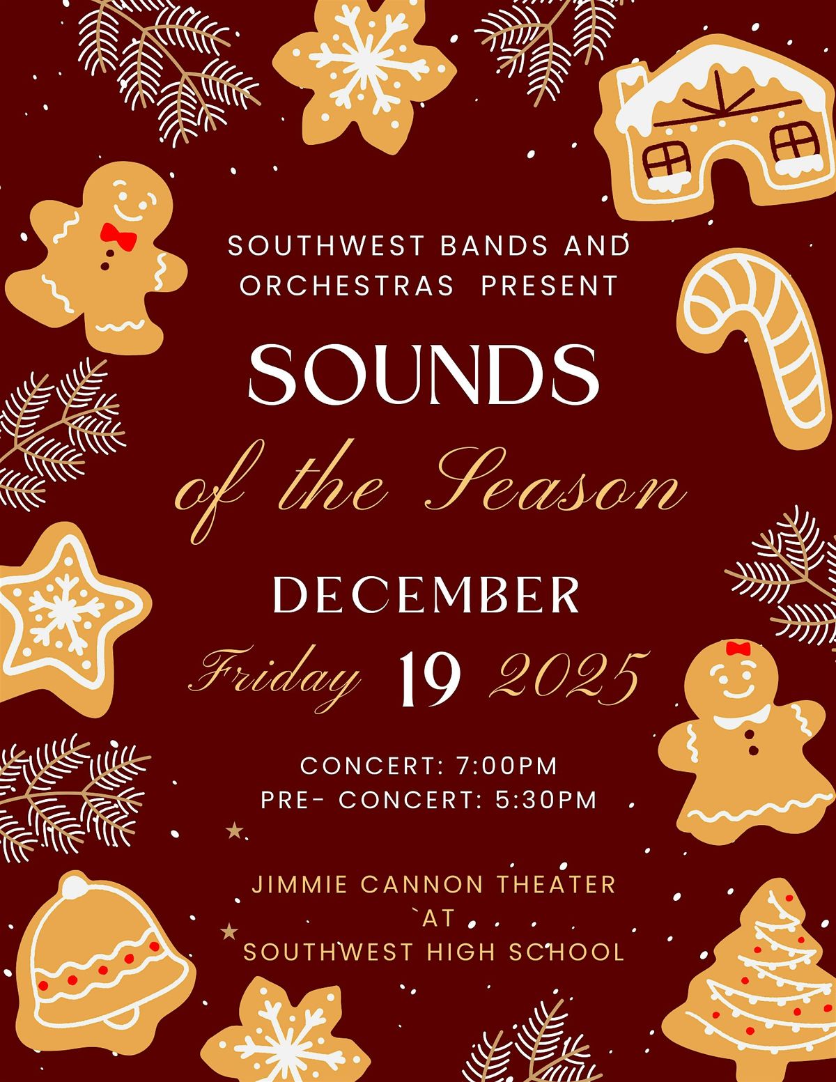 SHS Bands and Orchestras present "Sounds of the Season.", Jimmie Canon ...