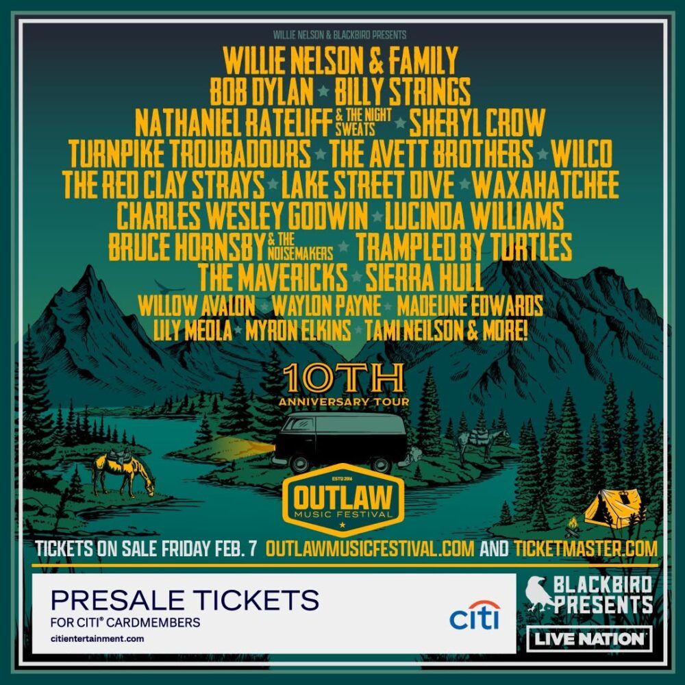 Outlaw Music Festival: Willie Nelson Bob Dylan Nathaniel Rateliff and The Night Sweats & Bruce ...