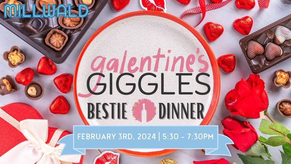 Bestie Dinner before Galentines Giggles at the Millwald, Petals Wine ...