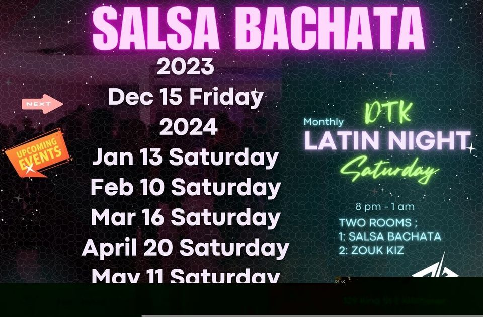 DTK Monthly Latin Saturday, TenC Dance Co, Sept-iles, 13 January to 14 ...