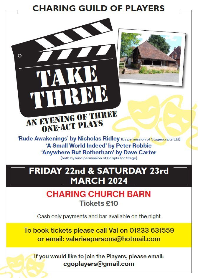Take Three - An Evening Of One Act Plays, TN27 0LP Ashford, United ...