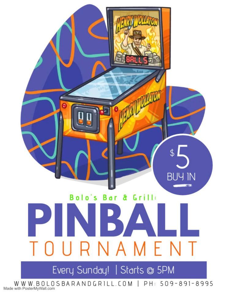 Pinball Tournament at Bolos!, Bolo's Sports Bar & Grill, Spokane Valley ...