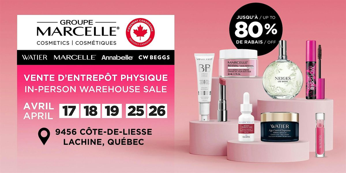 Vente dentrepôt Groupe Marcelle Warehouse Sale - Printemps/Spring 2026 ...