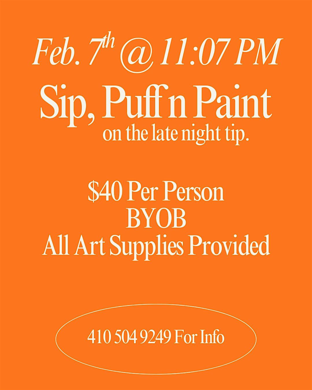 Late Night! Sip, Puff n Paint @ Baltimores BEST Art Gallery!, The ...