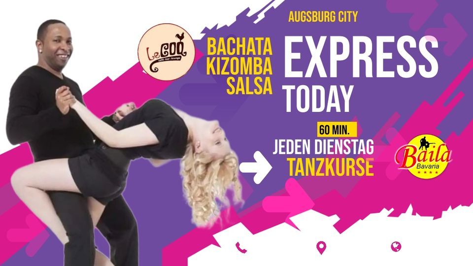 Neu Salsa And Bachata Tanzkurse 60 Minute Express Mit Vladi In Augsburg Le Coq Augsburg 30 May