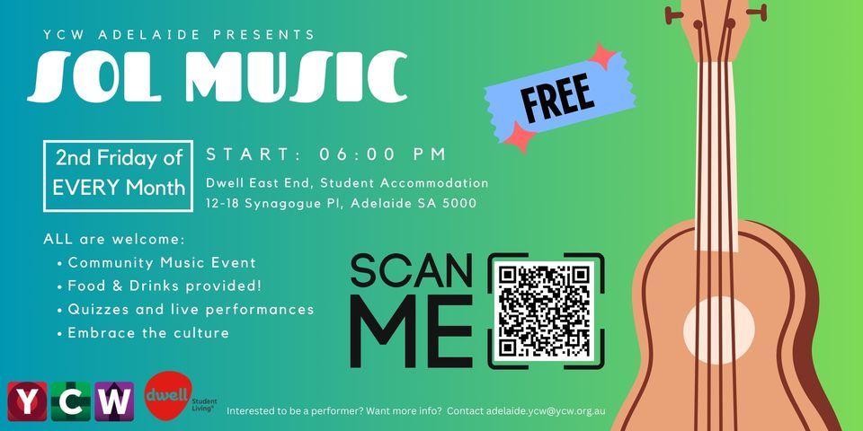 YCW Sol Music 2024!, dwell East End Adelaide, 12 April 2024 | AllEvents.in