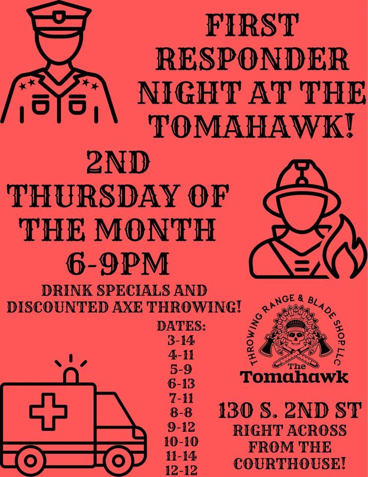First Responder Night at The Tomahawk!, The Tomahawk Throwing Range ...