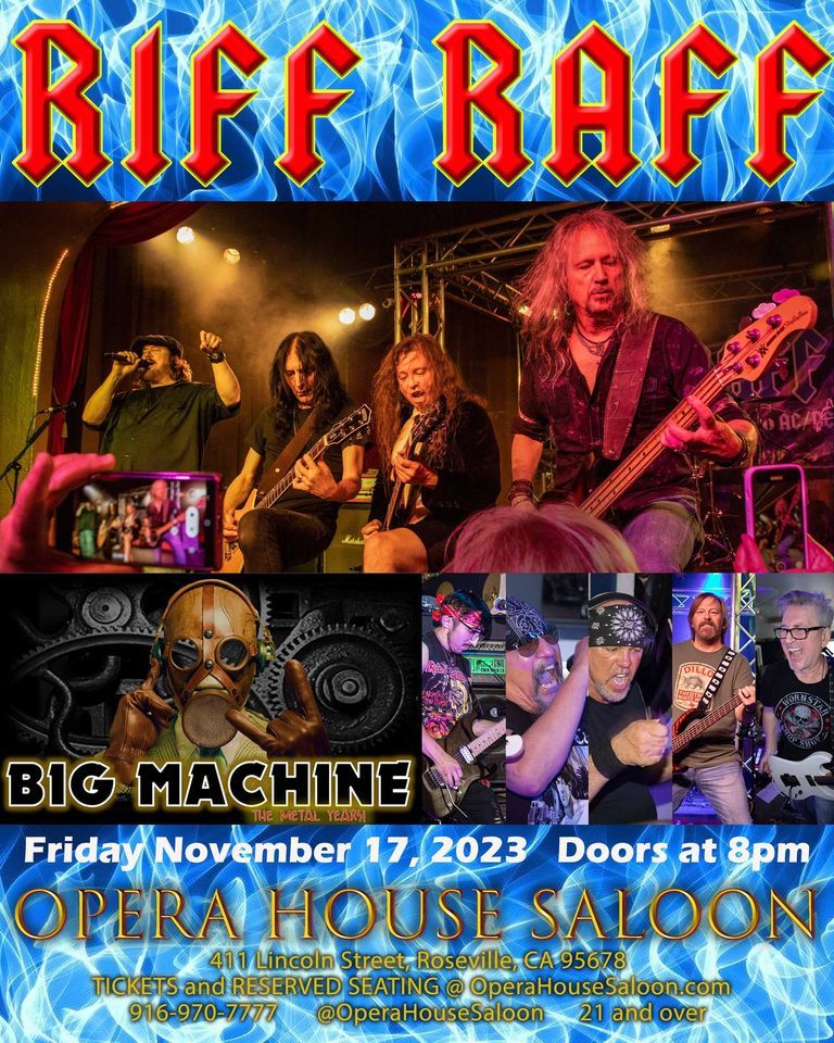 RIFF/RAFF at The Opera House Saloon, Opera House Saloon, Roseville, 17 ...