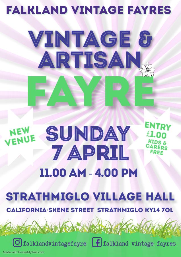 Vintage & Artisan Fayre, Strathmiglo Public Hall, Cupar, April 7 2024 ...