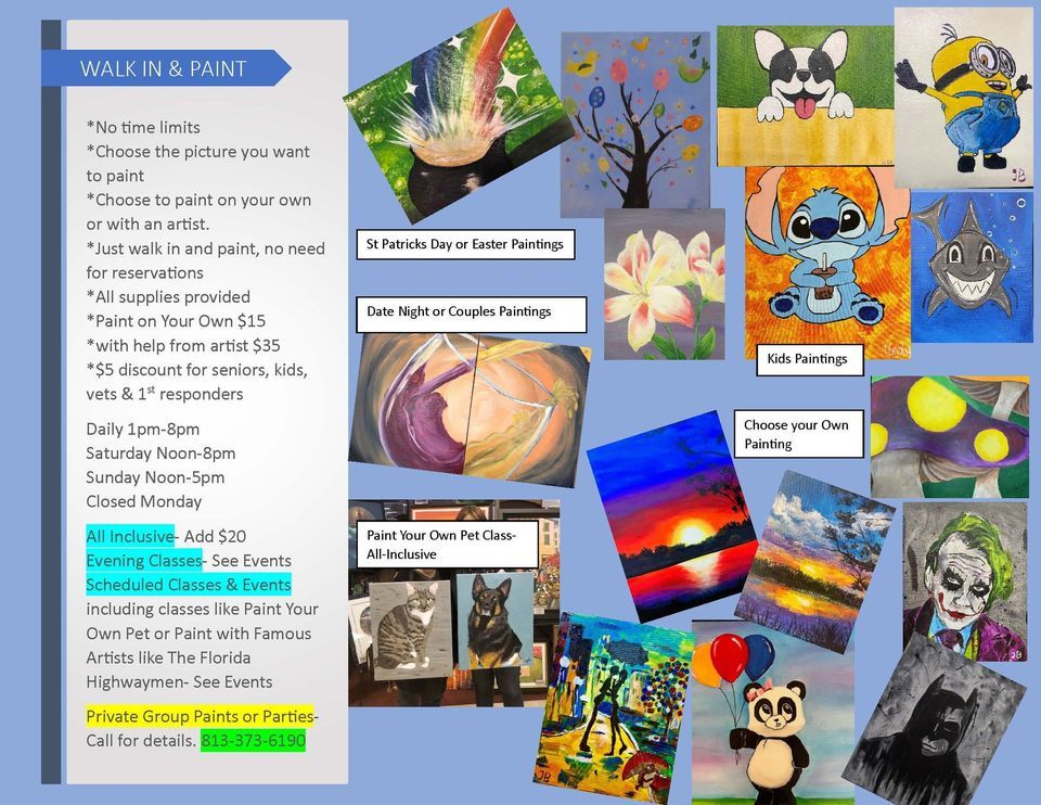 Daily Walk in and Paint or Paint on Your Own, 14350 N Dale Mabry Hwy #A ...