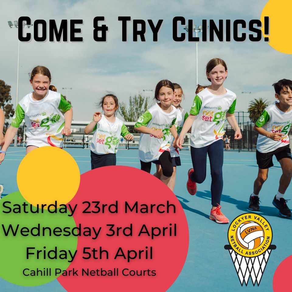 Come & Try Netball Clinic, Lockyer Valley Netball Association Inc ...