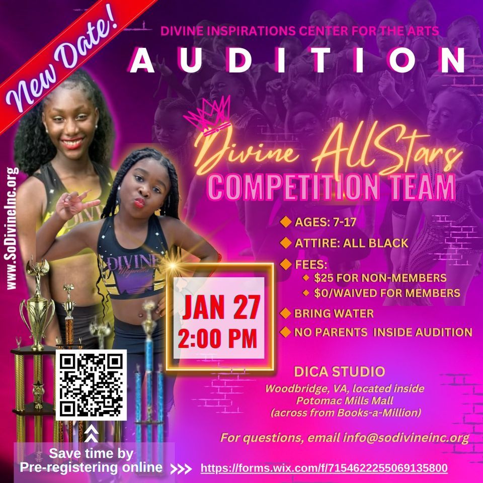 Audition: DICA All-Stars Competition Team, 2700 Potomac Mills Circle ...