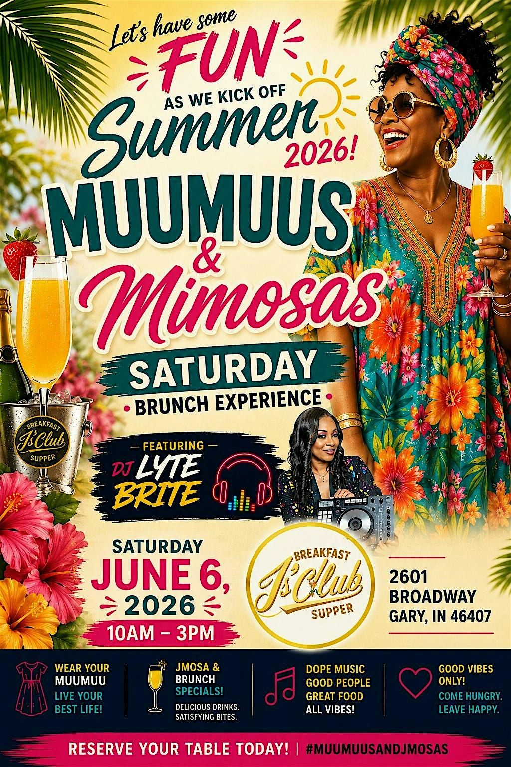 Summer Kick Off - MuuMuus & Mimosas, J's Breakfast Club, Gary, 6 June ...