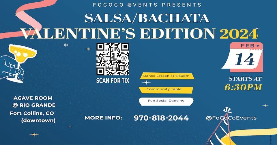 Salsa/Bachata Dance - Valentines Edition @ Rio Grande , The Agave Room ...