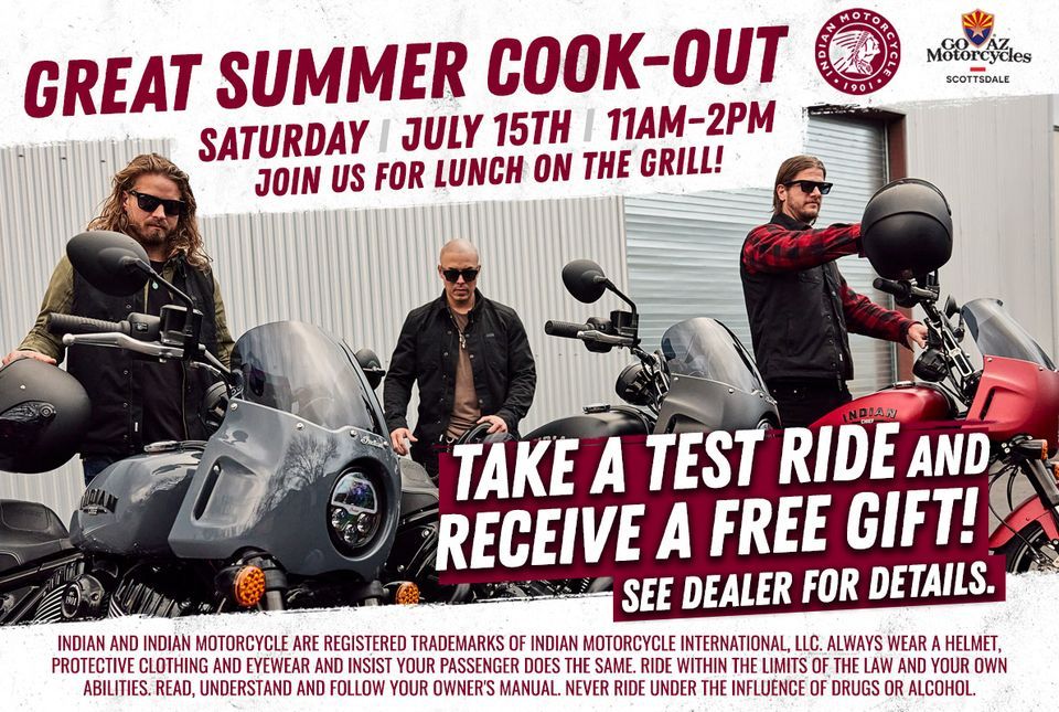 Great Summer Cook-Out | SCOTTSDALE | JULY 15TH, GO AZ Motorcycles (GO ...