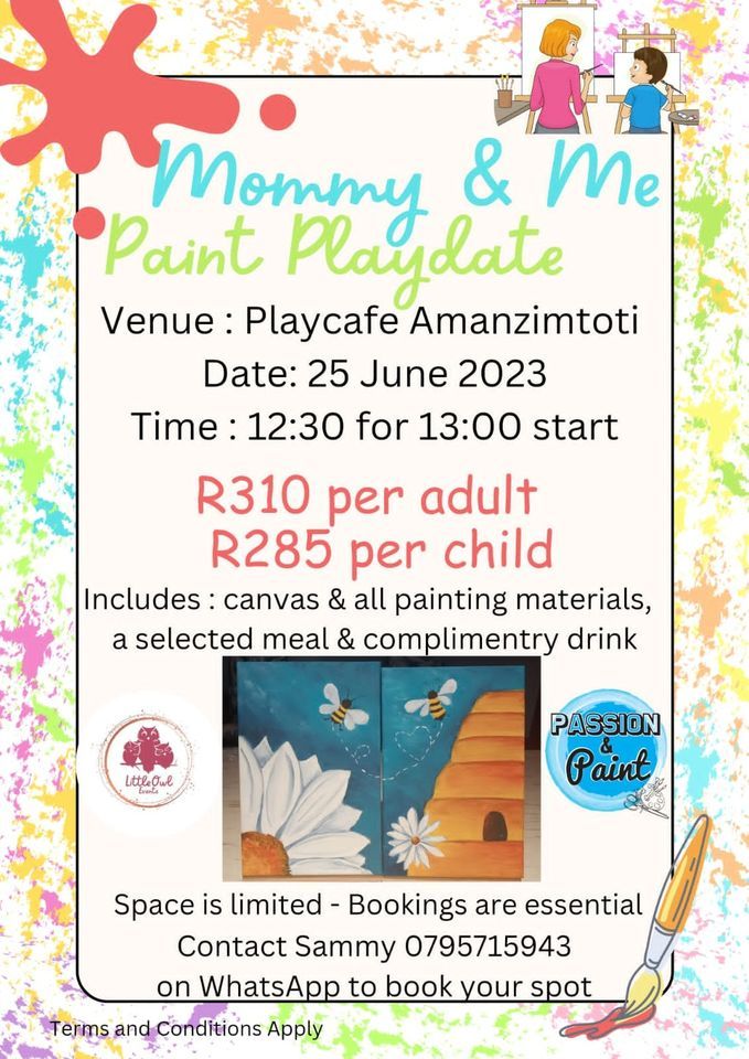 Mommy & Me Paint Playdate, Play Cafe Toti, Amanzimtoti, 25 June 2023 ...