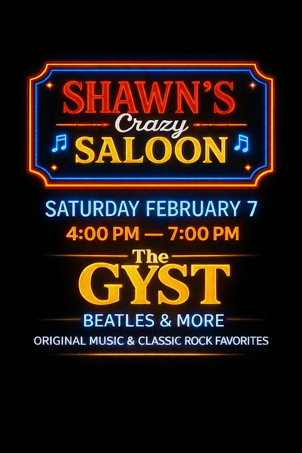 The Gyst, Shawn's Crazy Saloon, North Arlington, 7 February 2026 ...