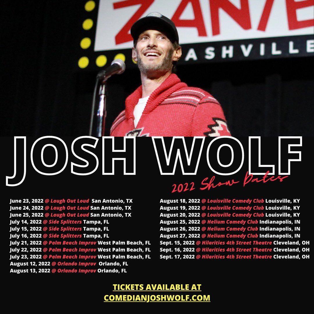 Josh Wolf (18+), Bricktown Comedy Club - Oklahoma City, 31 May 2024 ...
