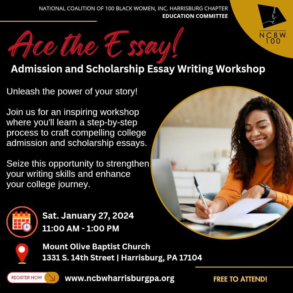 Ace The Essay! Writing Workshop, Mt Olive Baptist Church, Harrisburg ...