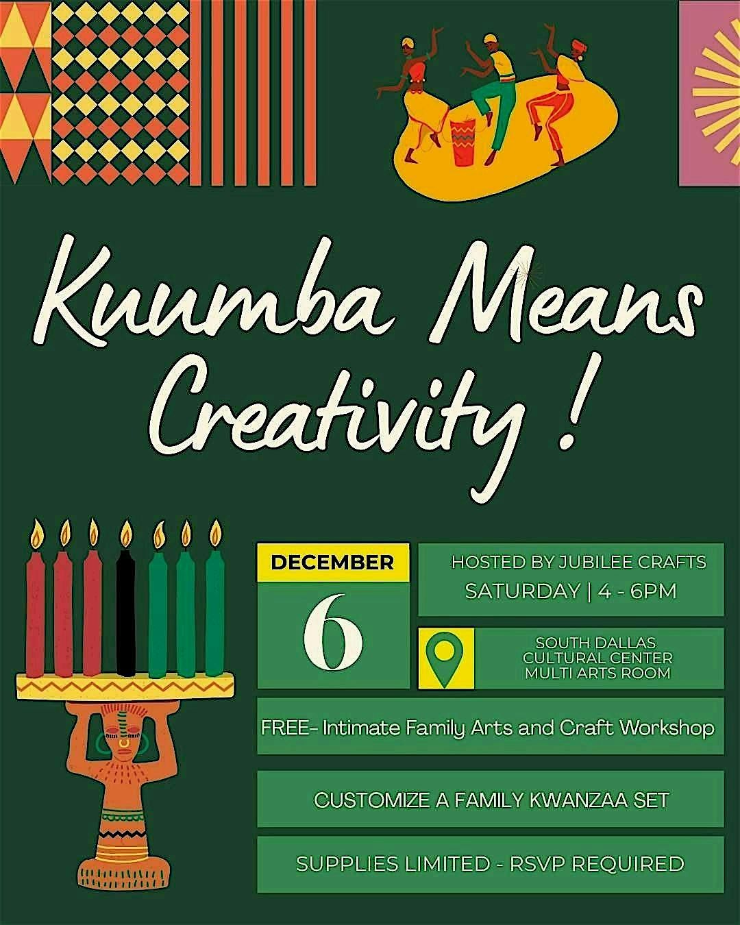 Jubilee Crafts - Kuumba Means Creativity, South Dallas Cultural Center ...
