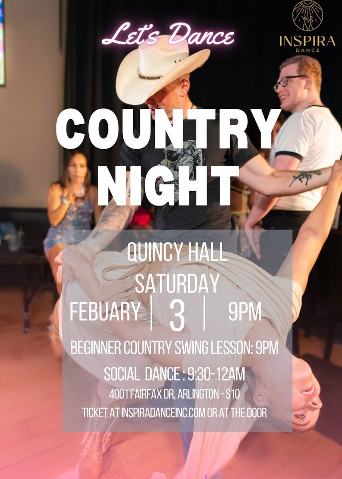 Country Night!, Quincy Hall, Arlington, 3 February 2024 | AllEvents