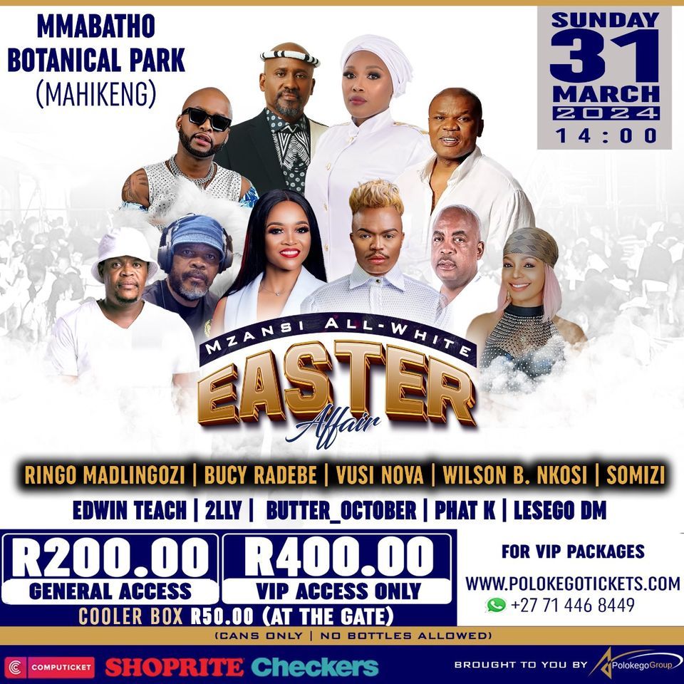 Mzansi All-White Easter Affair, Mmabatho Botanical Gardens, Mahikeng ... Mzansi All-White Easter Affair, Mmabatho Botanical Gardens, Mahikeng ...