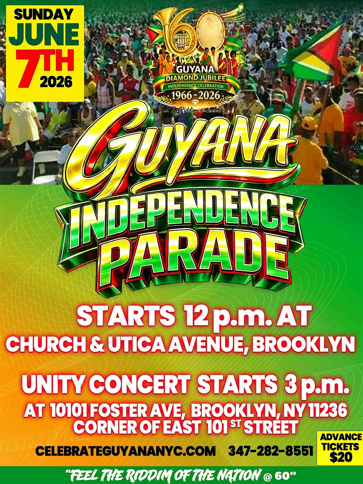 Guyana 60th Independence Parade Unity Concert, 10101 Foster Ave ...