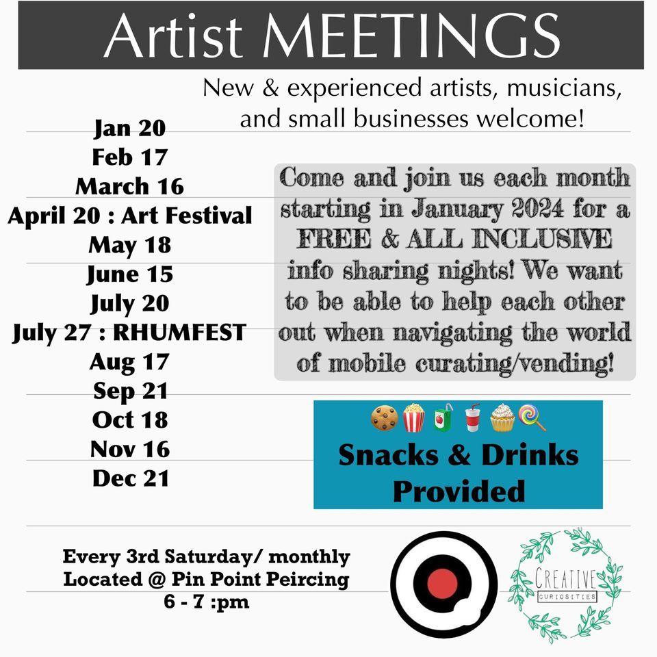 ARTIST MEETING, Pinpoint Piercing & Tattoo, Kokomo, 16 March 2024 ...