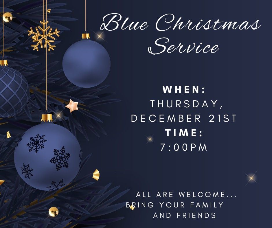 Blue Christmas Service, Waretown United Methodist Church, 21 December ...