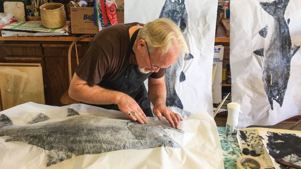 Gyotaku Master Class, Pelican Brewing - Siletz Bay, Lincoln City, 16 ...