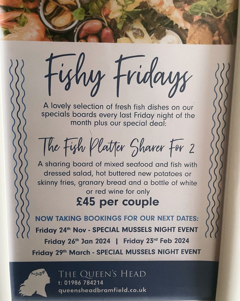 Fishy Friday, The Street, Bramfield, Halesworth, Southwold, January 26 ...