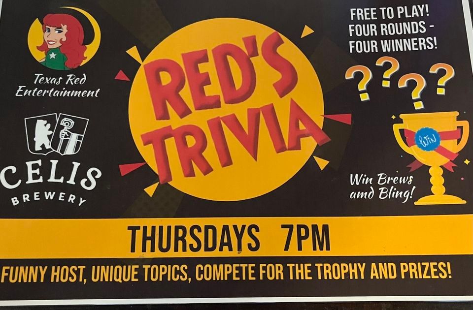 Texas Reds Trivia , Celis Brewery, Mc Neil, 4 January 2024 | AllEvents