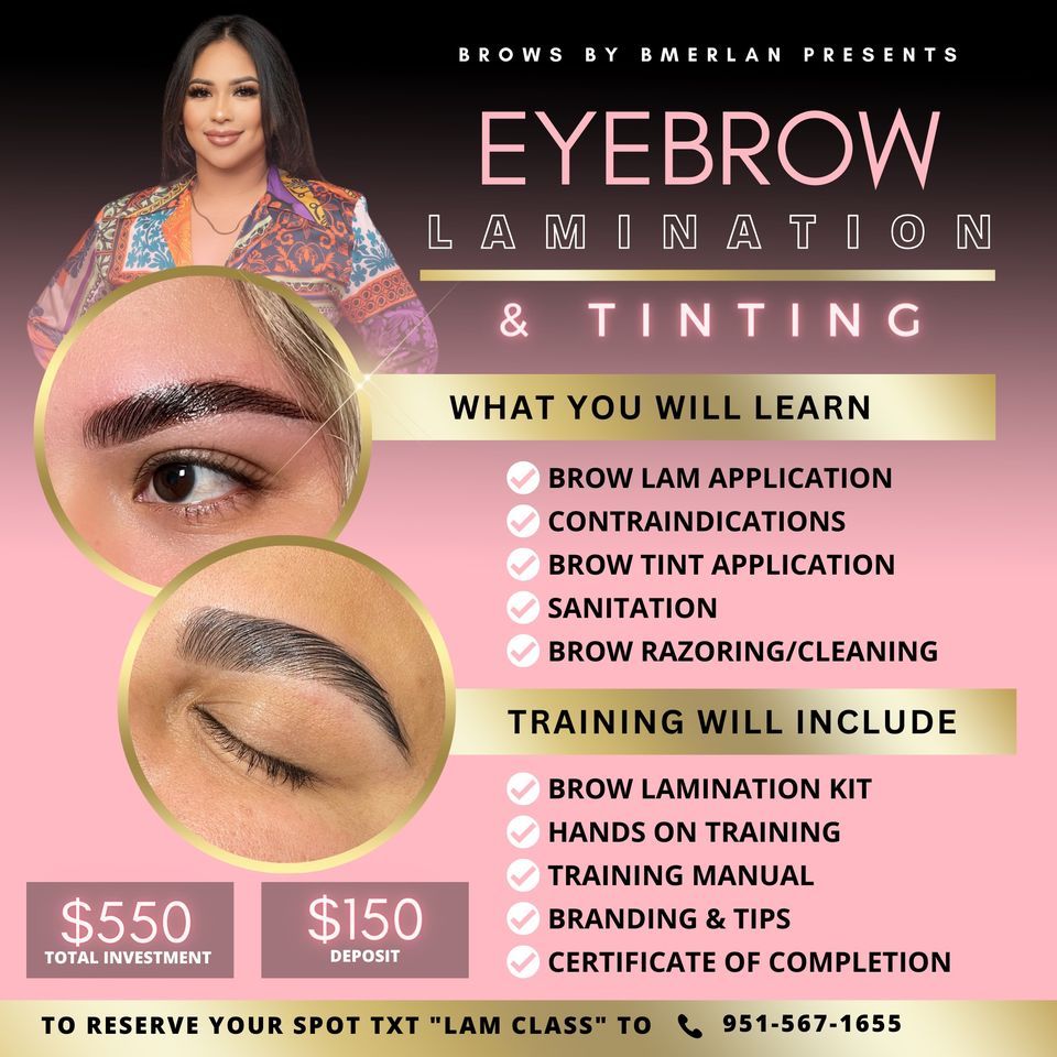Brow lamination and tint class!, On Heacock and Alessandro, Moreno ...
