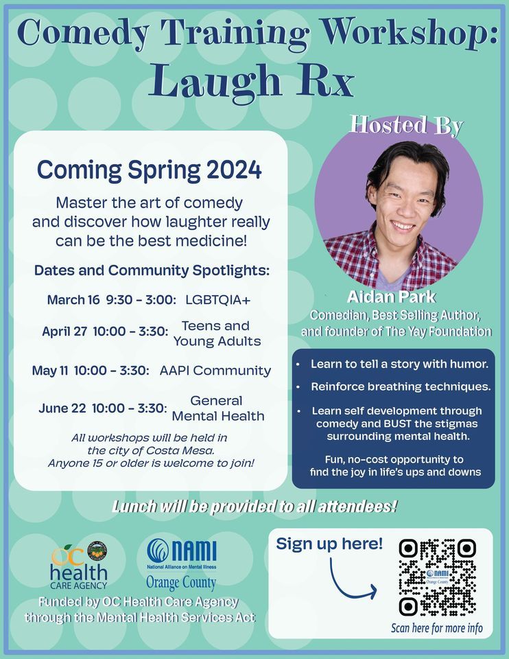 NAMI OC: Laugh Rx - Comedy Training Workshop, 1845 Park Ave, Costa Mesa ...